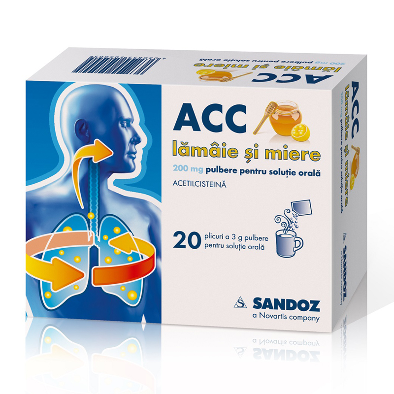 Acc 200 mg Lamaie si Miere -plic x 20 - Sandoz - Pret Avantajos | Minifarm