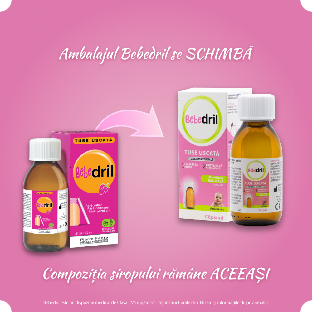 Sirop BebeDril pentru tuse uscata, 125ml, Pierre Fabre - Pret Avantajos ...