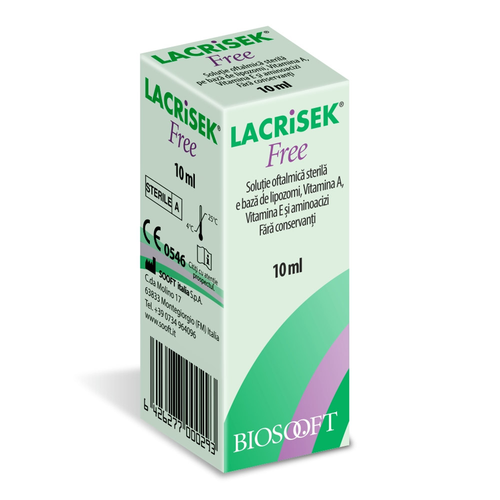 Lacrisek Free, 10ml, BioSooft - Pret Avantajos | Minifarm