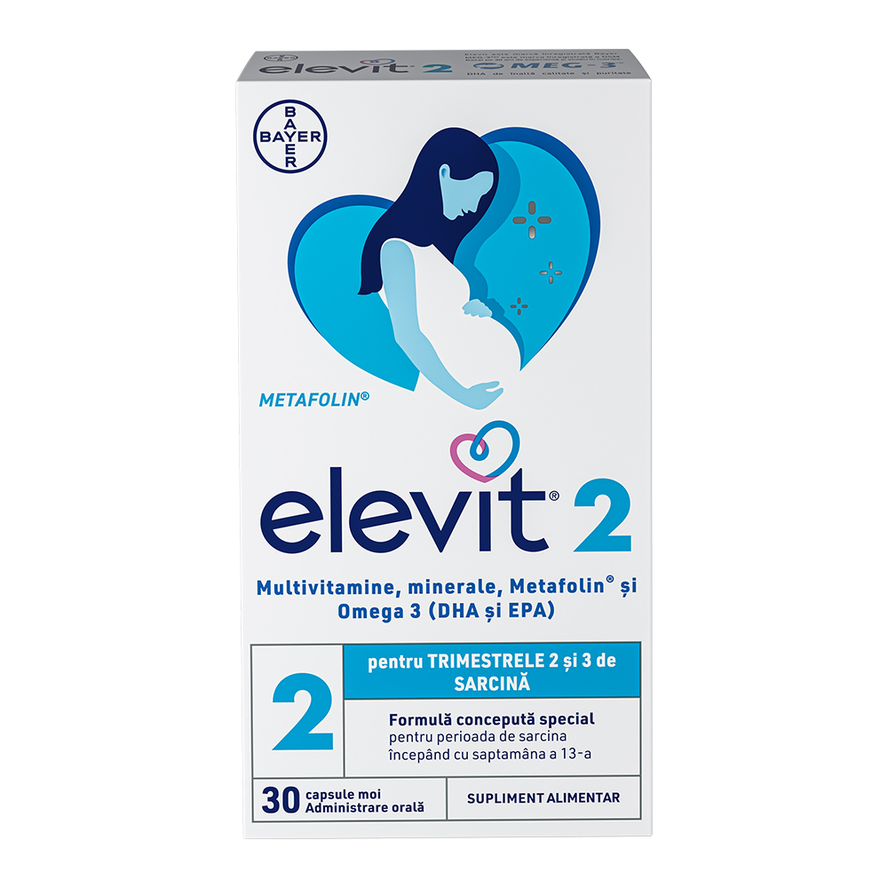 Elevit 2, 30 capsule moi, Bayer - Pret Avantajos | Minifarm