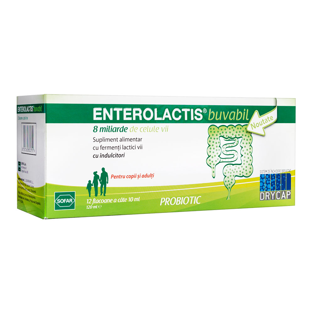 Enterolactis buvabil 10 ml, 12 flacoane, Sofar - Pret Avantajos | Minifarm