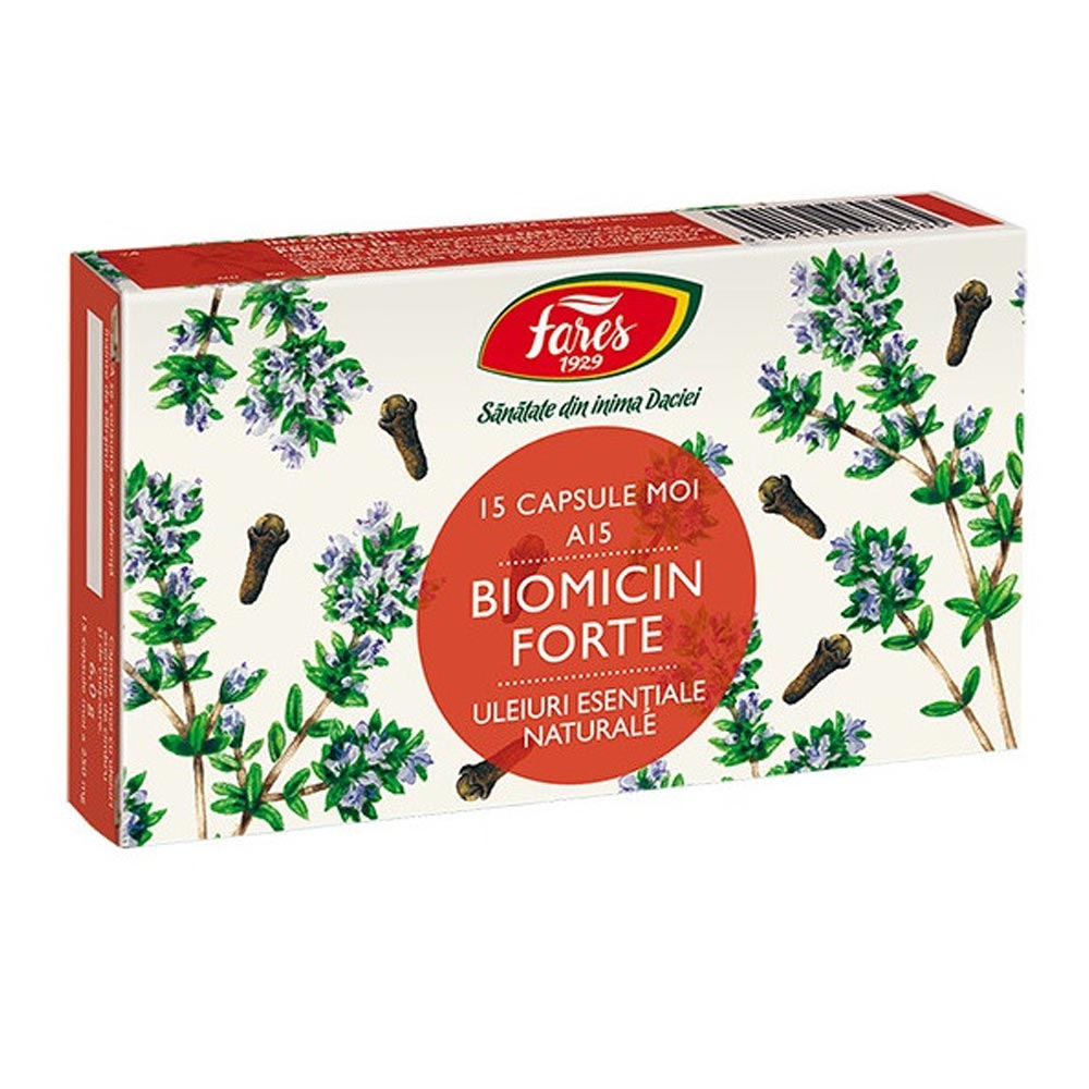 Biomicin Forte, 15 capsule moi, Fares - Pret Avantajos | Minifarm