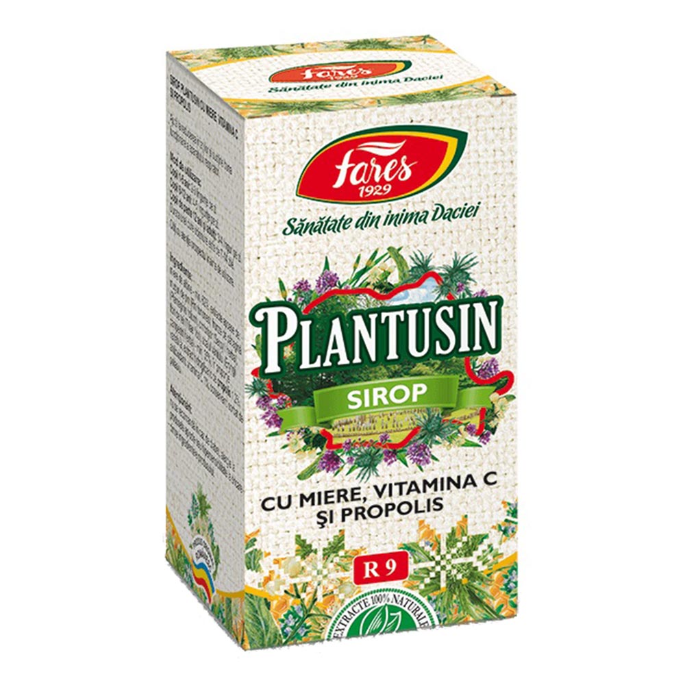 Sirop Plantusin cu miere, vitamina C si propolis, 100 ml, Fares - Pret ...