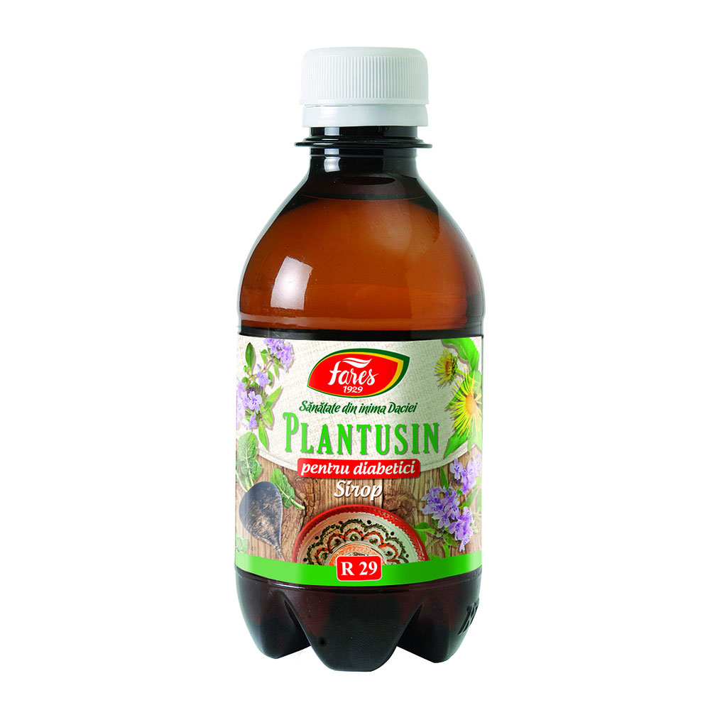 Sirop Plantusin pentru diabetici, 250 ml, Fares - Pret Avantajos | Minifarm