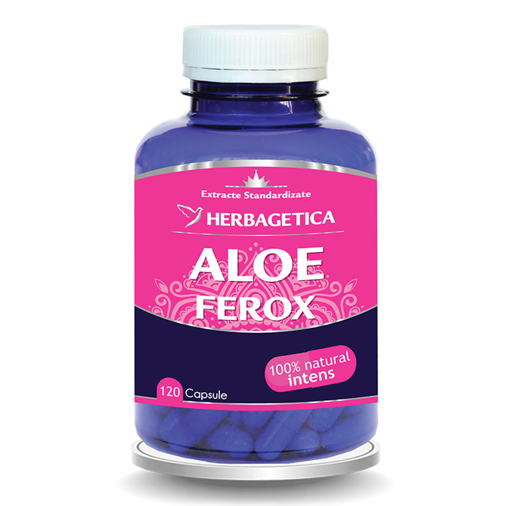 Aloe Ferox 100% natural, 120 capsule, Herbagetica - Pret Avantajos ...