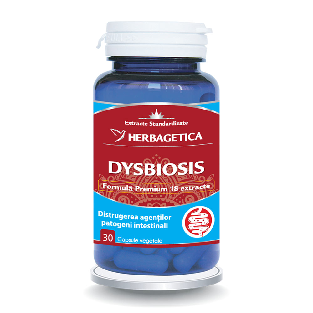 Dysbiosis, 30 capsule, Herbagetica - Pret Avantajos | Minifarm