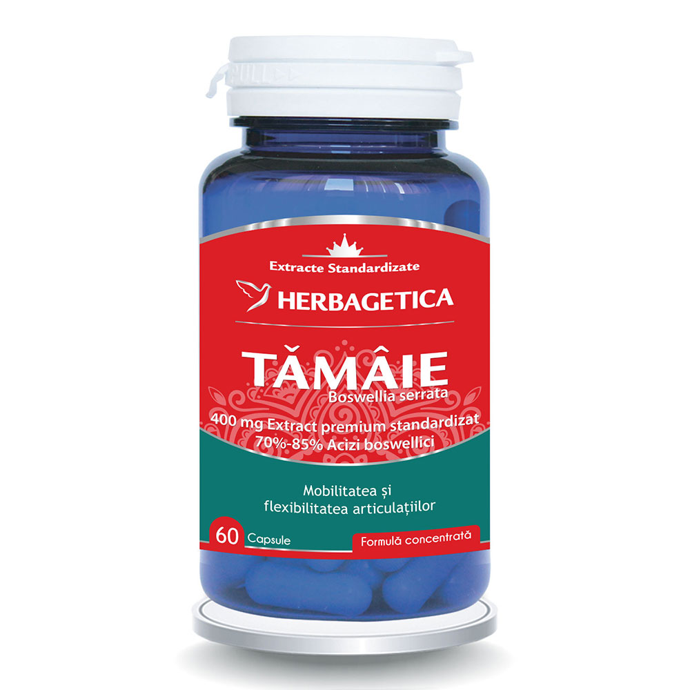 Tamaie Boswellia serrata, 60 capsule, Herbagetica - Pret Avantajos ...