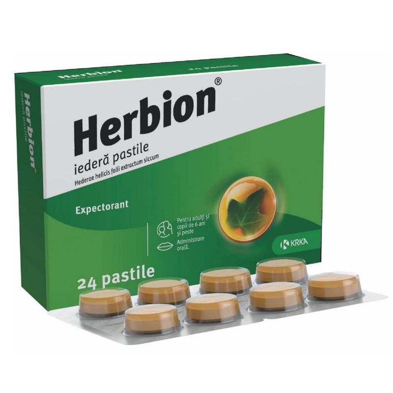 Herbion Iedera, 35 mg, 24 pastile, KRKA - Pret Avantajos | Minifarm