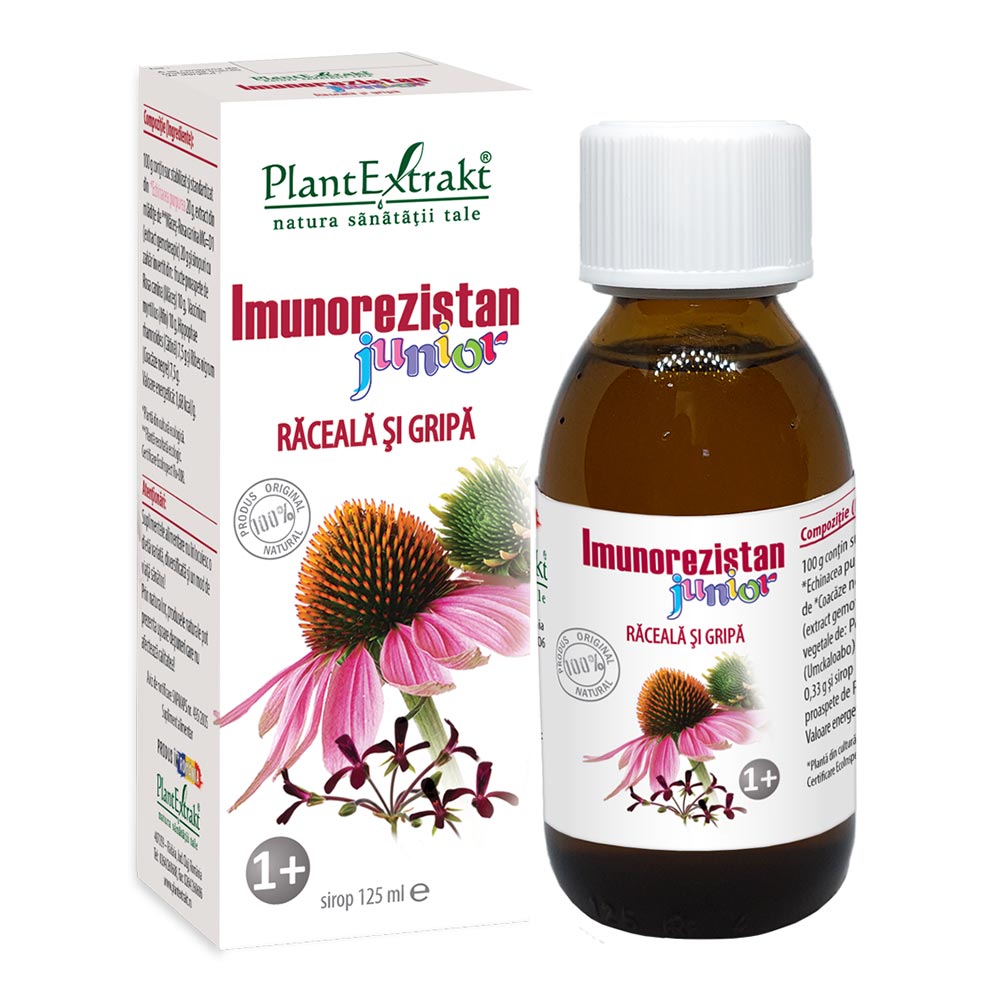 Imunorezistan Junior Raceala si Gripa, 125 ml, PlantExtrakt - Pret ...