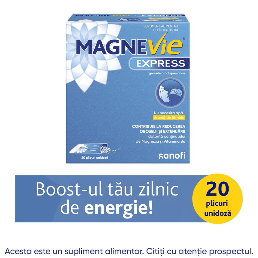 Magnevie Express, 20 plicuri, Sanofi - Pret Avantajos | Minifarm