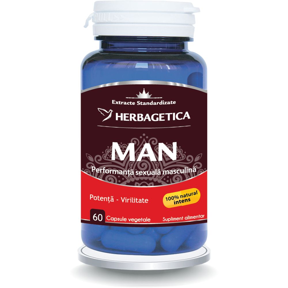Man Zen Forte, 60 capsule, Herbagetica - Pret Avantajos | Minifarm