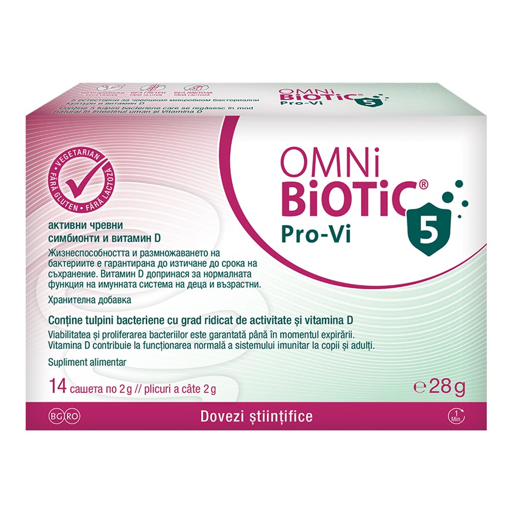 Omni Biotic Pro-Vi 5, 14 plicuri, Institut AllergoSan - Pret Avantajos ...