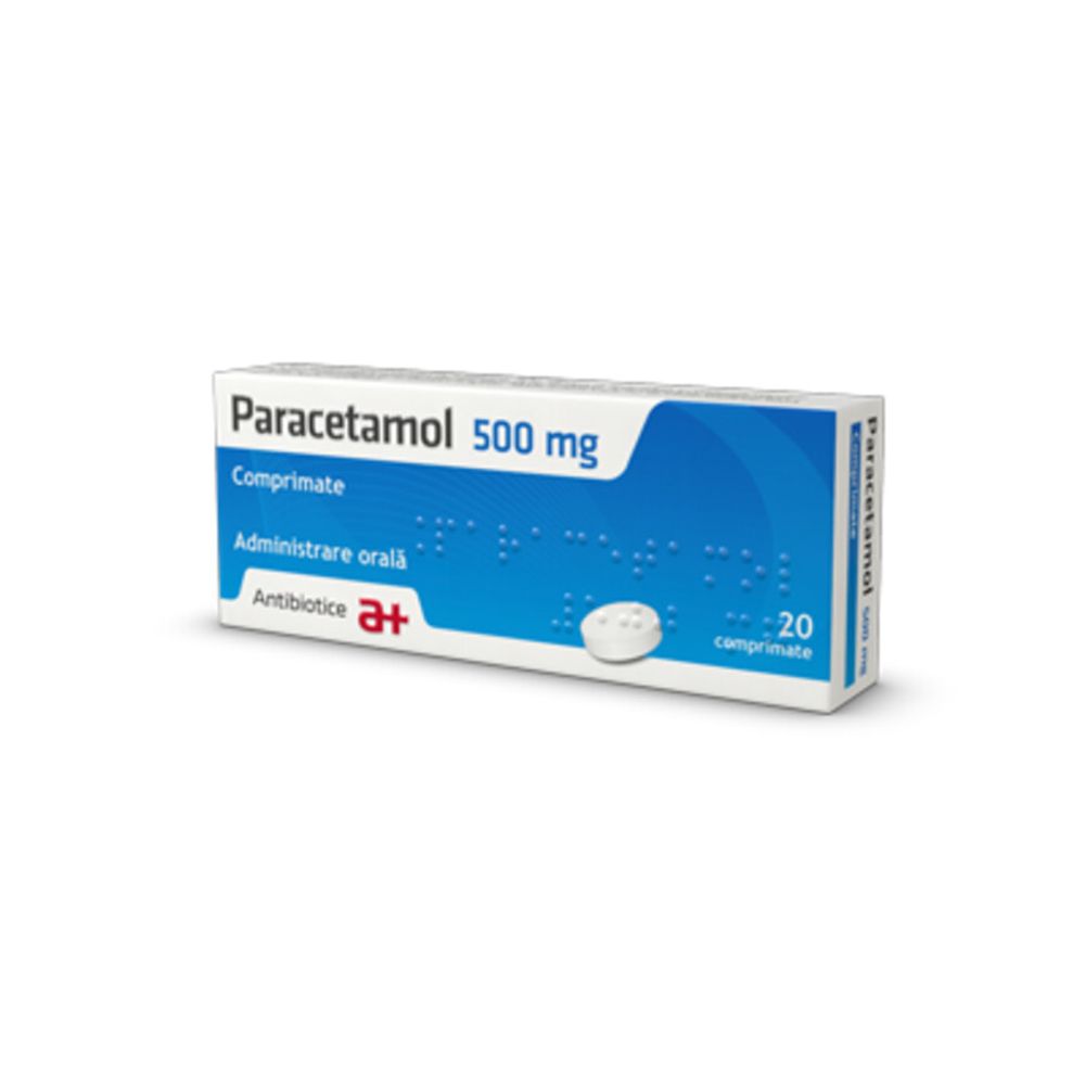 Paracetamol 500mg, 20 comprimate, Antibiotice - Pret Avantajos | Minifarm