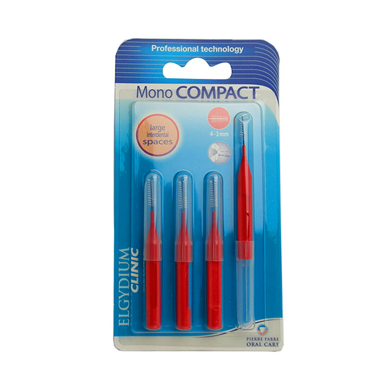 Periute interdentare Mono Compact Red, 4 bucati, Elgydium - Pret ...