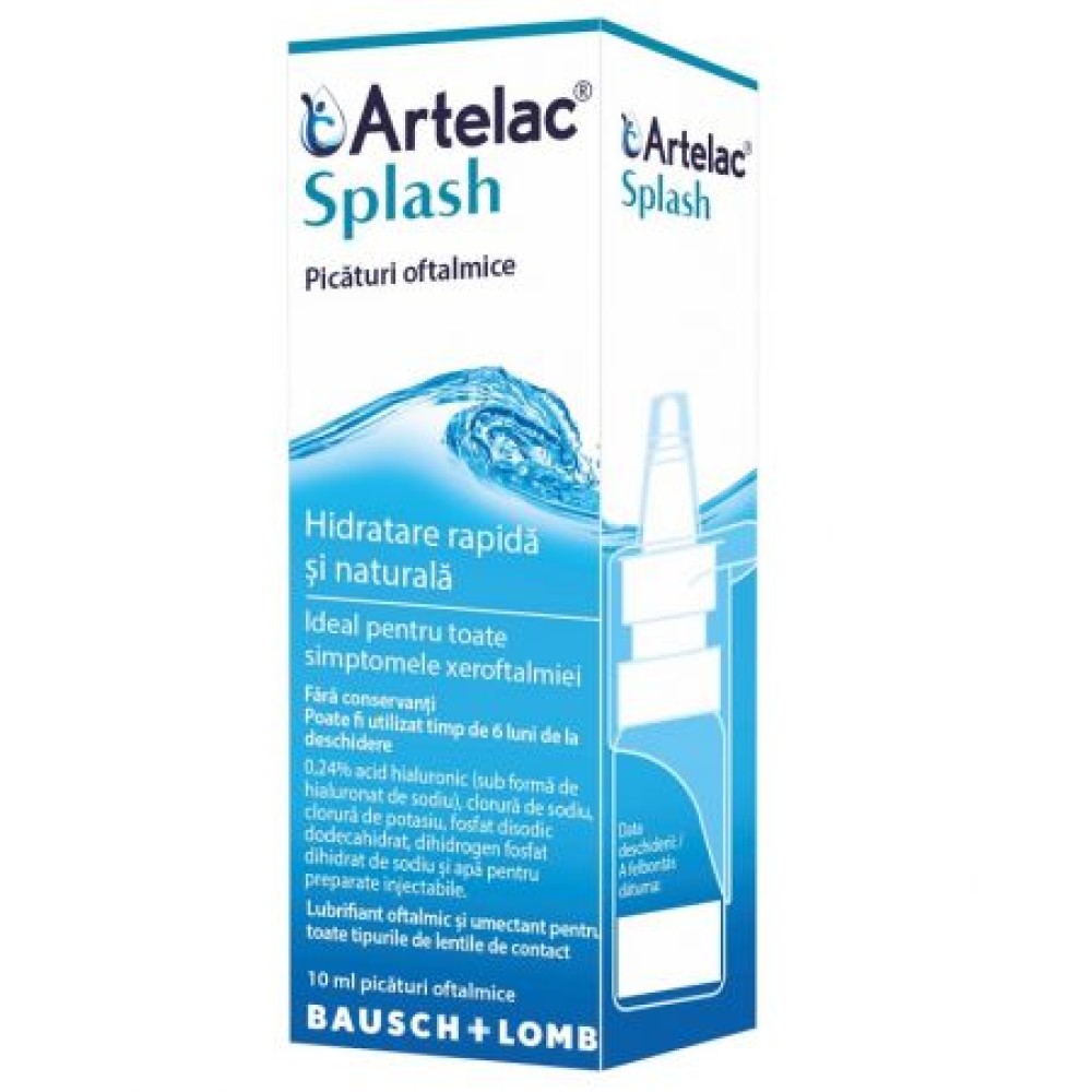 Picaturi oftalmice Artelac Splash, 10 ml, Bausch Lomb - Pret Avantajos ...