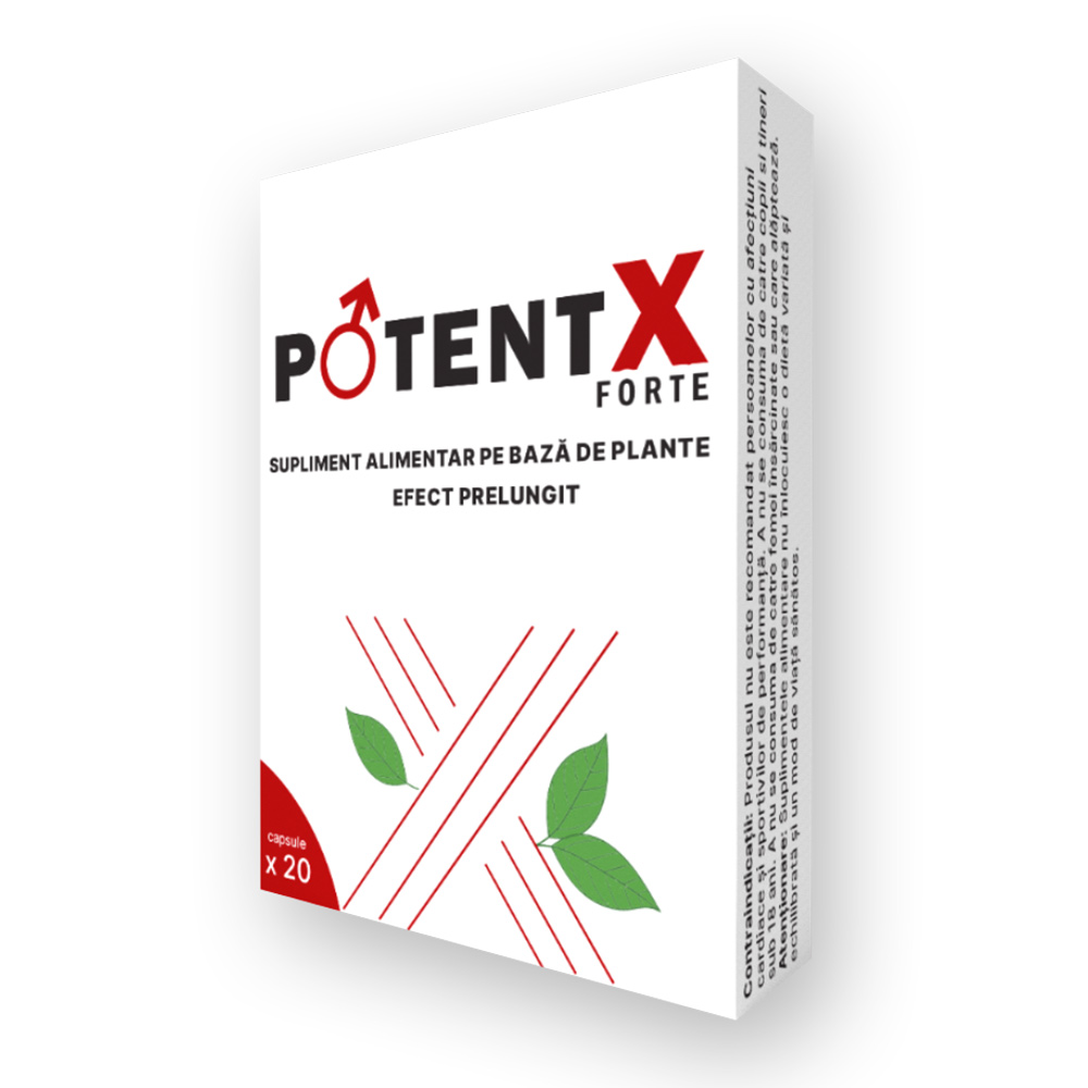 PotentX Forte, 20 capsule - Pret Avantajos | Minifarm