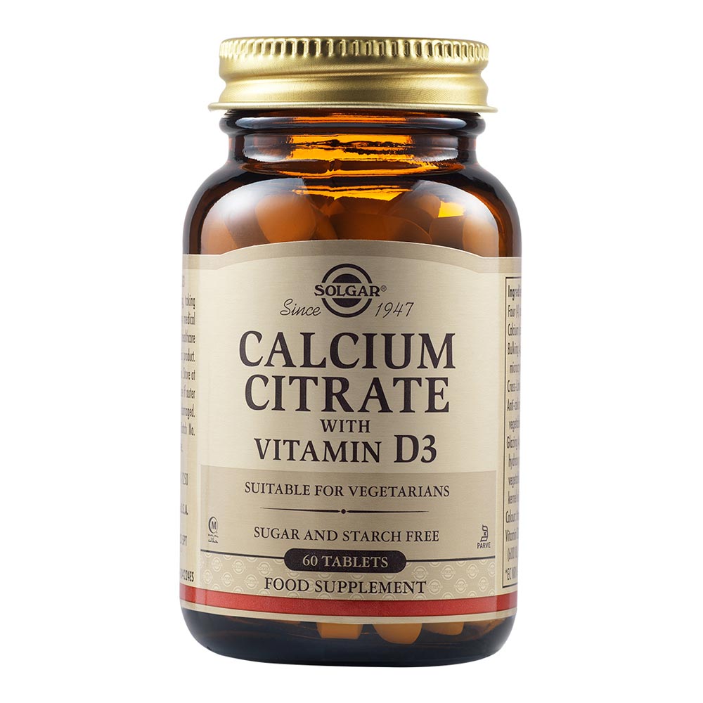 Calcium Citrate cu Vitamina D3 600UI, 60 tablete, Solgar - Pret ...