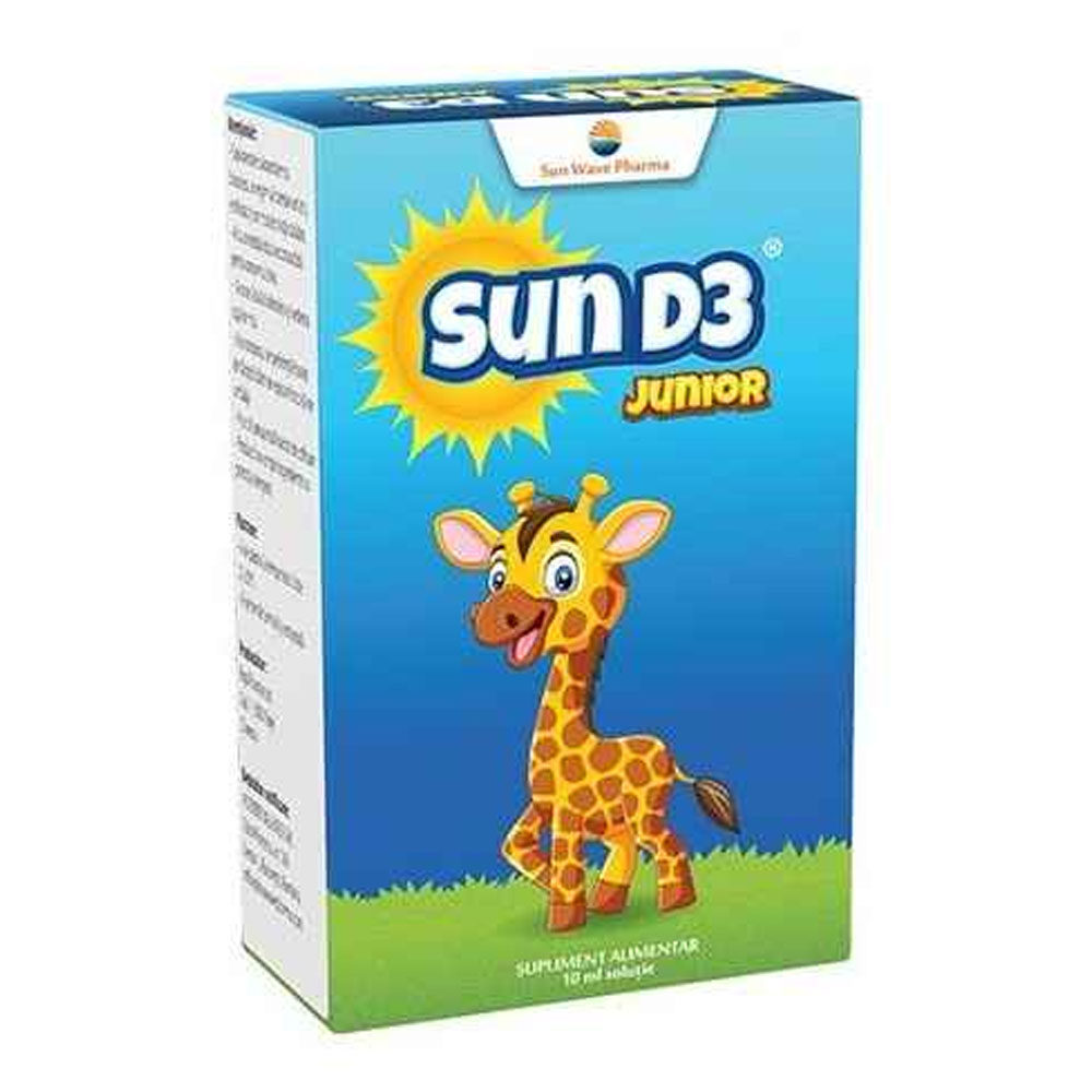 Sun D3 Junior picaturi, 10ml, Sun Wave Pharma - Pret Avantajos | Minifarm