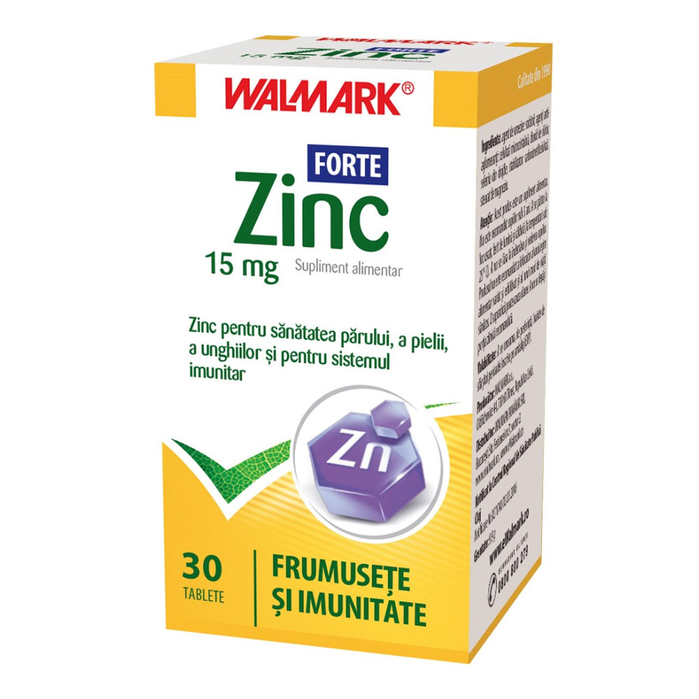 Zinc Forte, 30 tablete, Walmark - Pret Avantajos | Minifarm